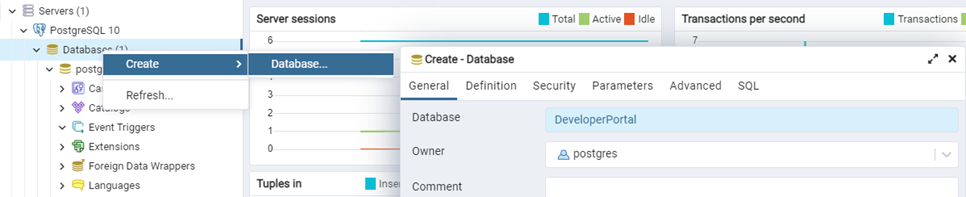 Configuring Developer Portal with PostgreSQL Configuring Developer Portal with PostgreSQL